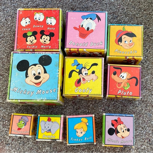 Toys | Mickey Mouse Friends Stacking Cardboard Blocks 11 Firemen ...